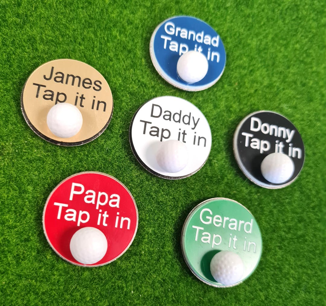 Personalized Golf Ball Marker, Tap It In, Custom Name - Etsy