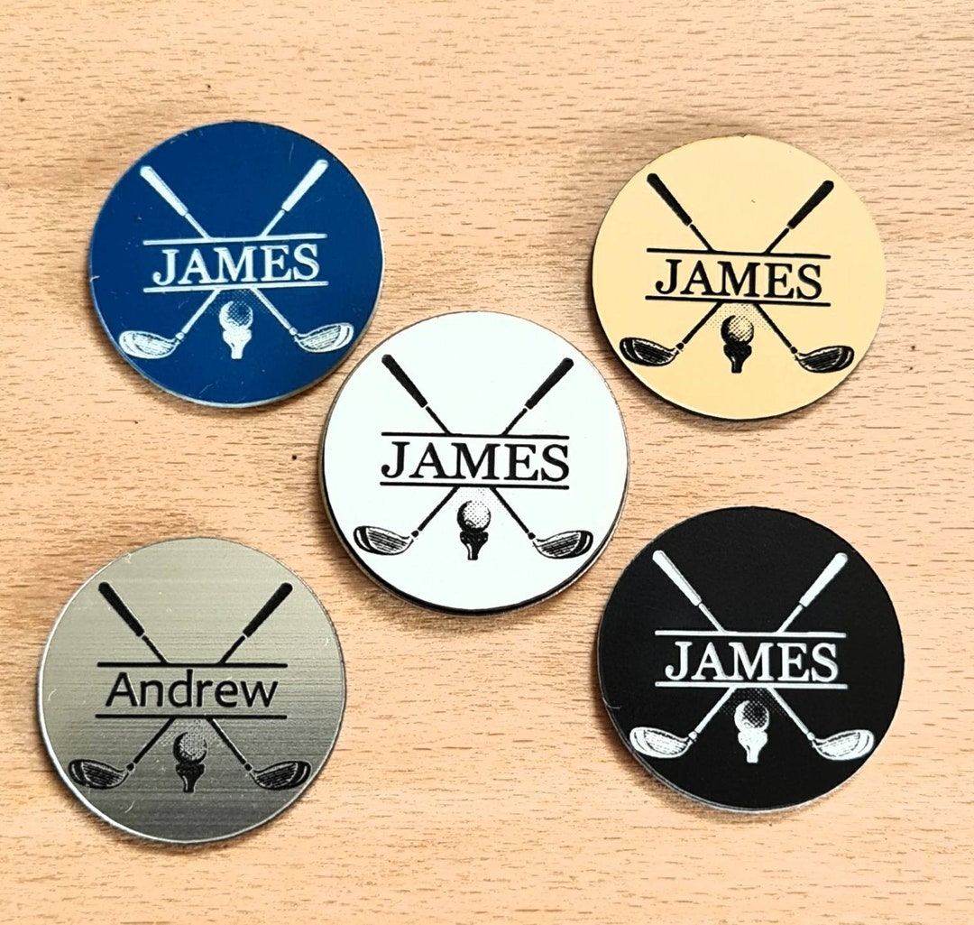 Personalised Custom Monogram Name Golf Ball Marker Great Birthday ...