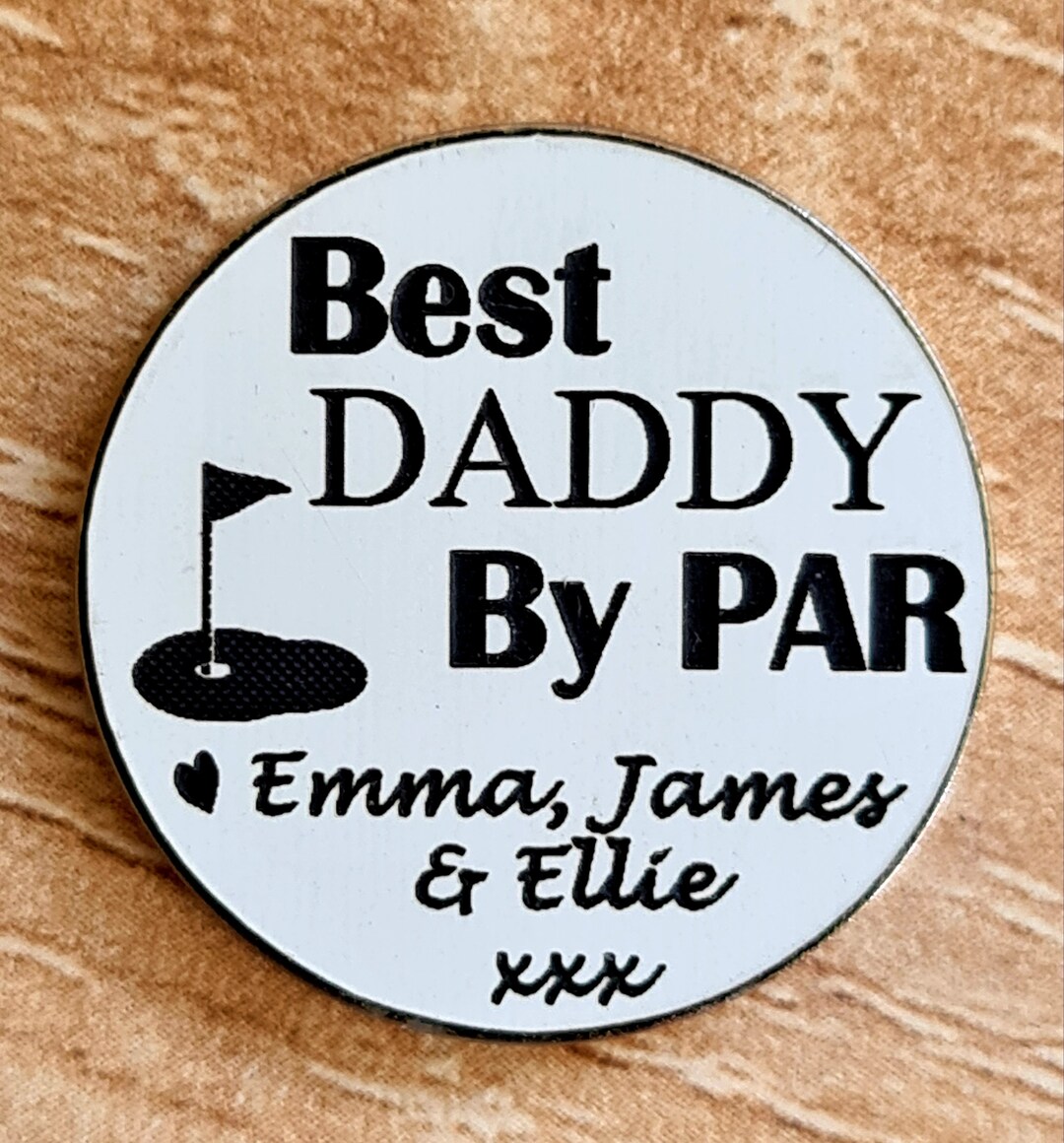 Personalized Golf Ball Marker, Father's Day Gift, Best Dad by Par - Etsy