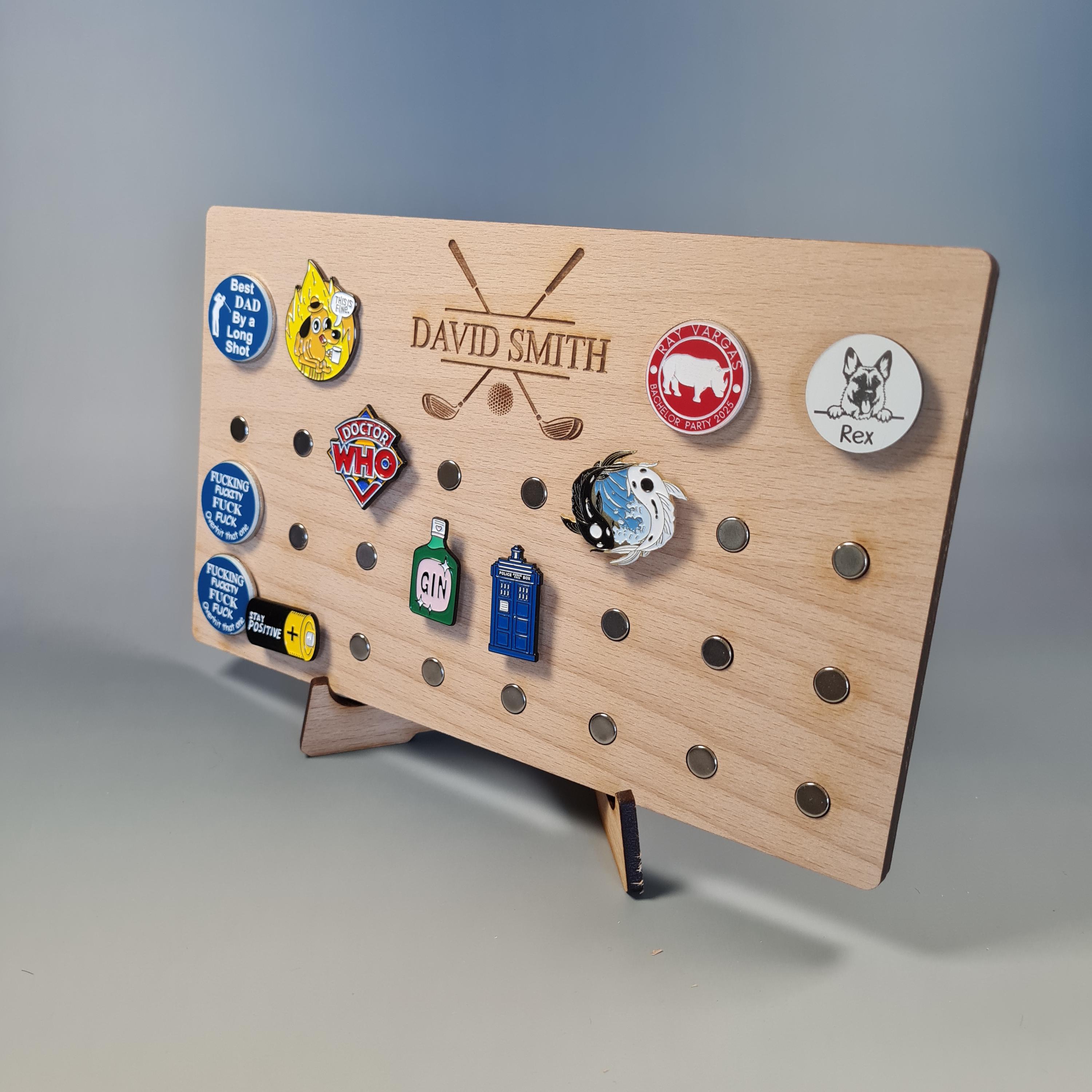 Golf Ball Marker Holder Display Case Stand Organiser Store Rack ...