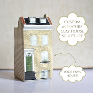 Custom Clay House Sculpture | Your House in Miniature - Etsy