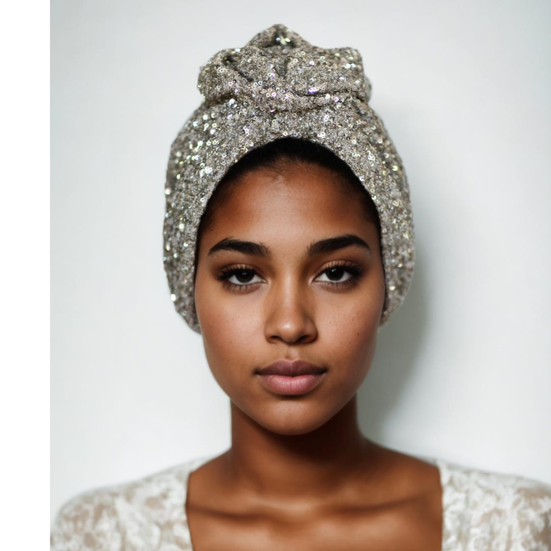 Wedding Fashion Turban, Vintage Turban,tulle Turban Hat, Beaded Turban ...