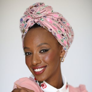 Turban With Rhinestones - Sparkling Headwrap for Special Events ...
