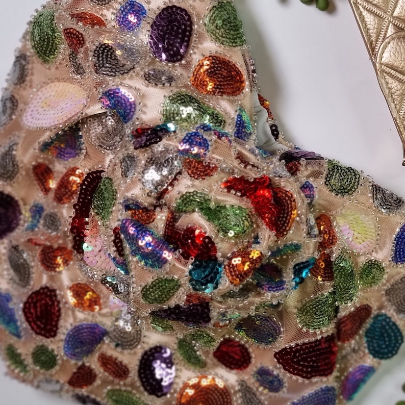 Gold Sequin Embellished Turban – Handcrafted Artistic Headwrap for ...