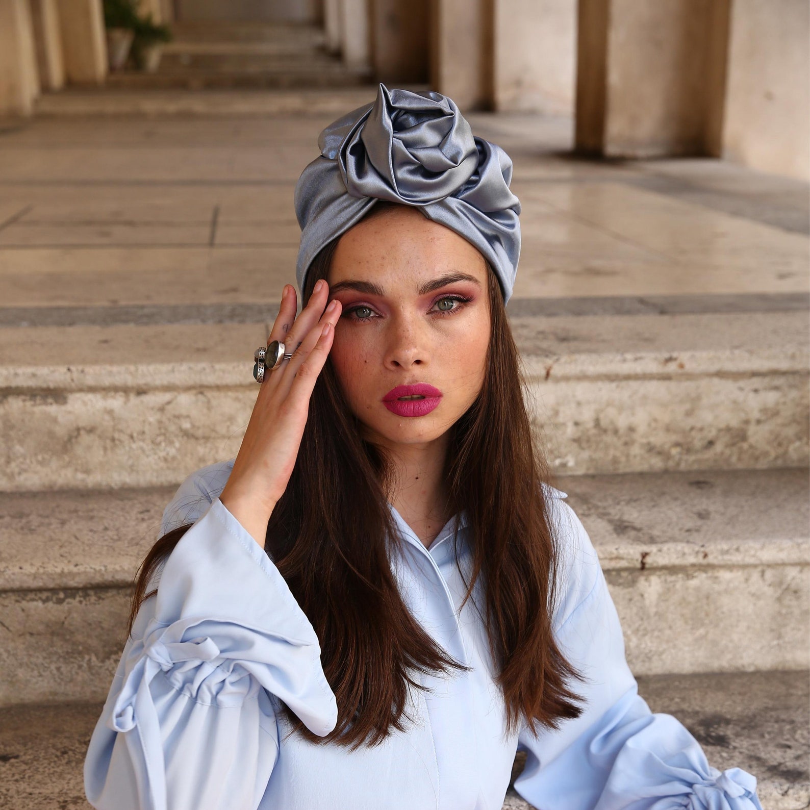 Flower Tuban, Turban Head Wrap, Turban for Woman, Silk Turban Hat ...