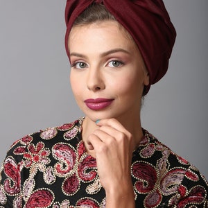 Women's Fashion Full Turban Hijab, 1950s Vintage Retro Style Turban ...