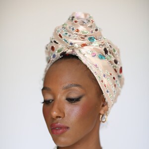 Turban With Rhinestones - Sparkling Headwrap for Special Events ...