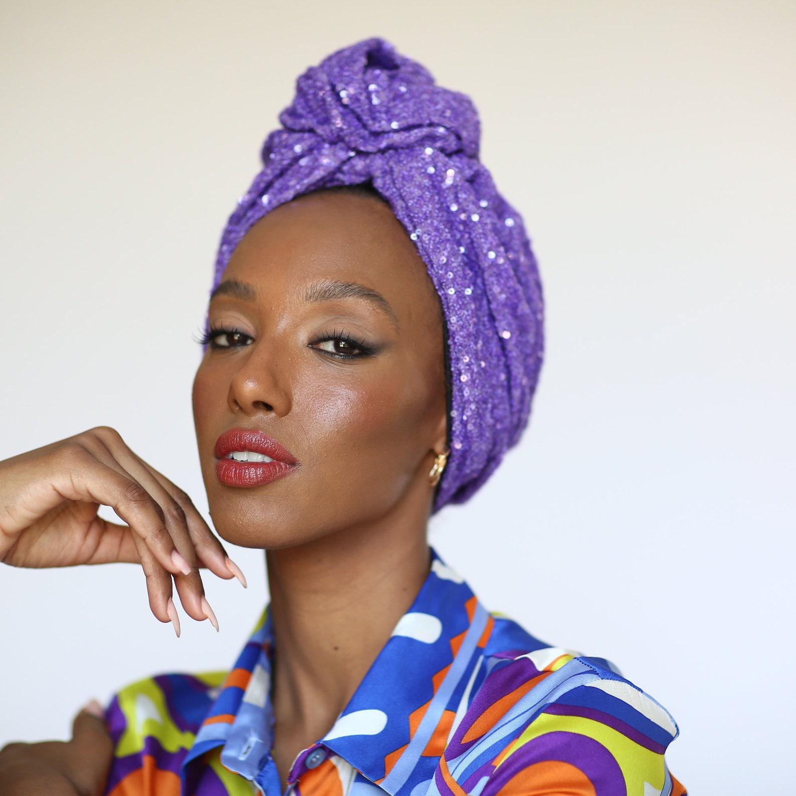 Sequin Turban: Elegant Chemo Hat, Comfy Pre-tied Headwear - Etsy