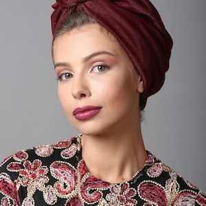 Women's Fashion Full Turban Hijab, 1950s Vintage Retro Style Turban ...