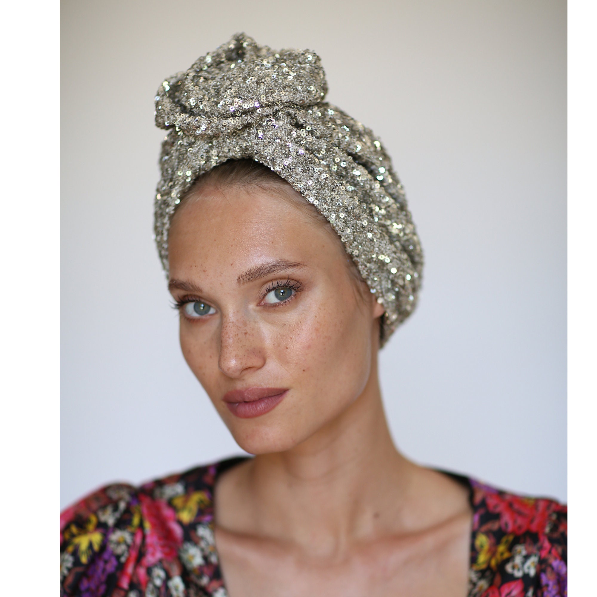 Sequin Turban: Elegant Chemo Hat, Comfy Pre-tied Headwear - Etsy