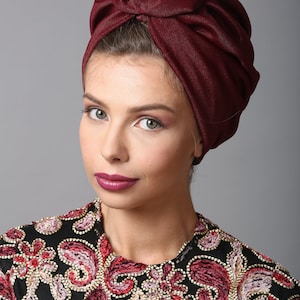 Women's Fashion Full Turban Hijab, 1950s Vintage Retro Style Turban ...