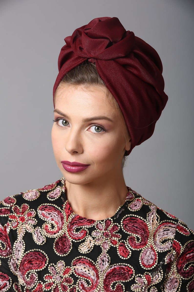 Women's Fashion Full Turban Hijab, 1950s Vintage Retro Style Turban ...