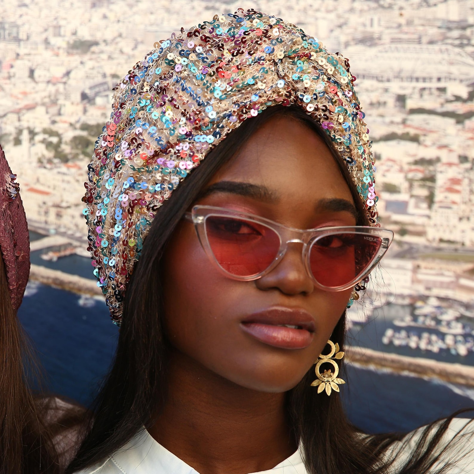 Sequin Fashion Turban Vintage Turban Pink Turban Hat Beaded | Etsy