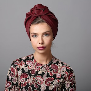 Women's Fashion Full Turban Hijab, 1950s Vintage Retro Style Turban ...