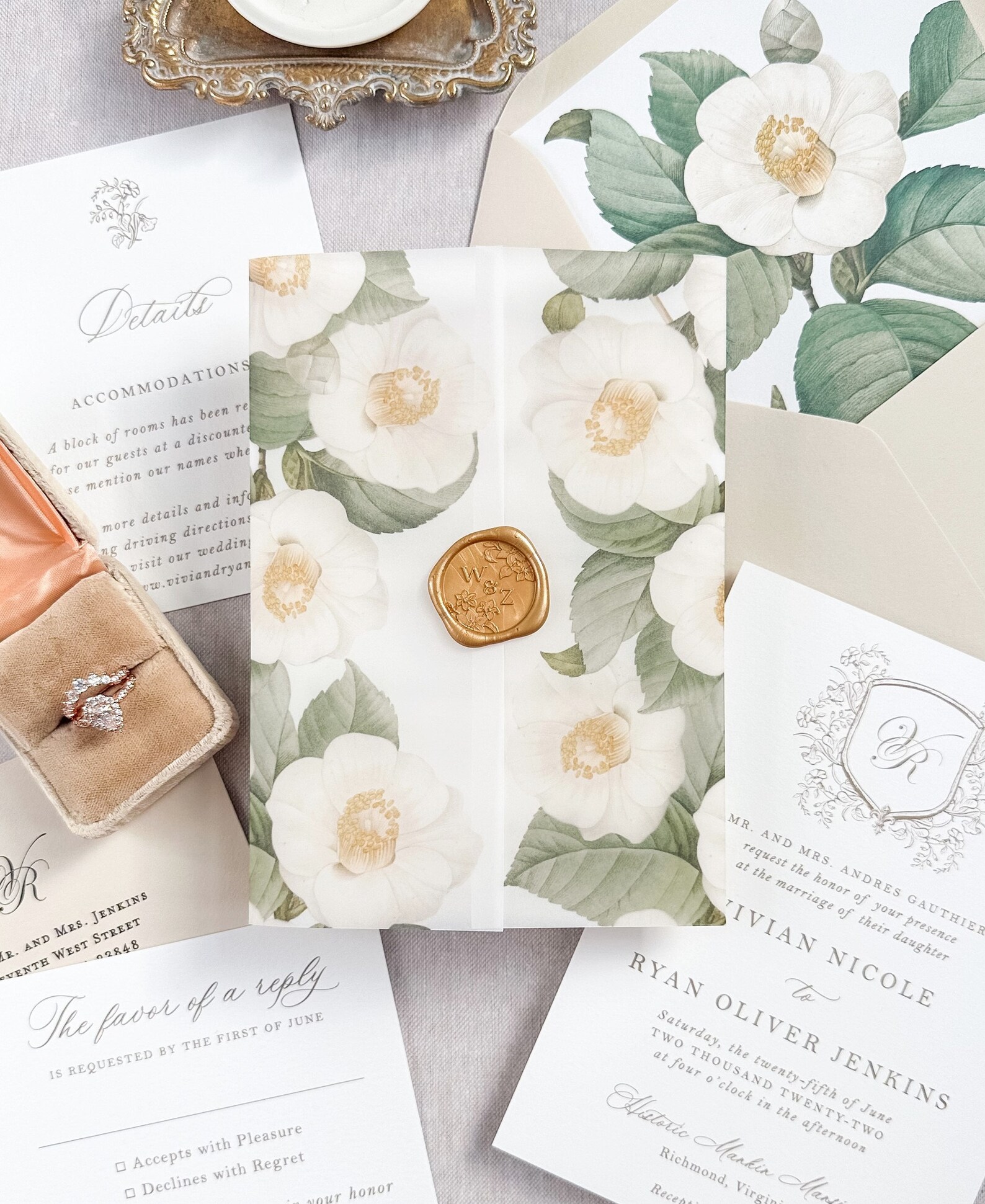 ADD ON Blank or Printed Translucent Vellum Wraps for Wedding - Etsy