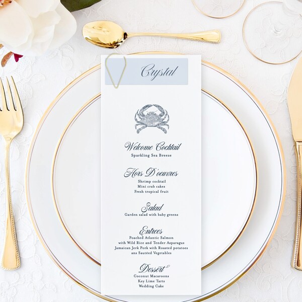 Beach Wedding Menu - Etsy