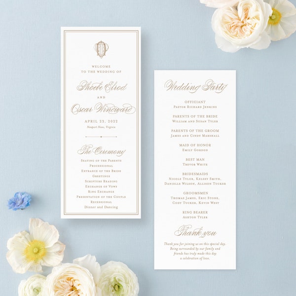 Wedding Program - Etsy