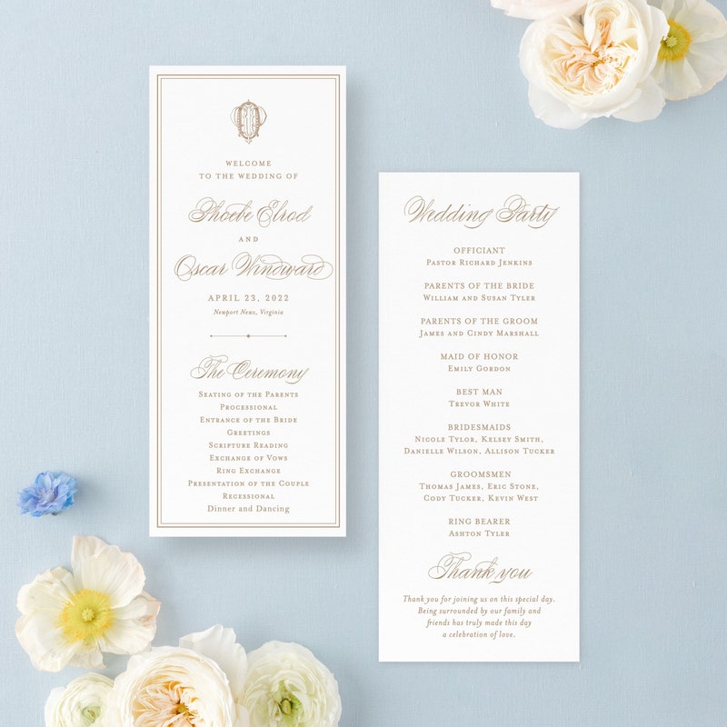 Wedding Program - Etsy