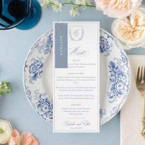 Isabella Wedding Menu Cards With Place Cards, Elegant Wedding Menus ...