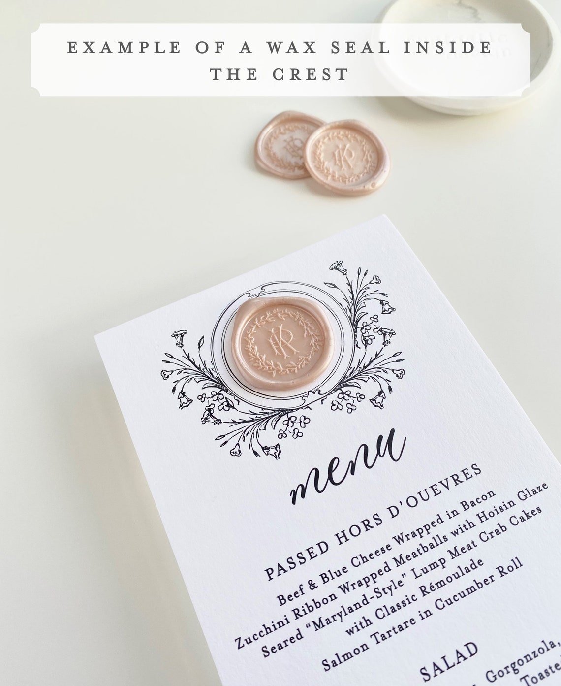 Margaret Wedding Menus Elegant Menu Cards for Wedding - Etsy