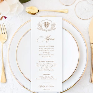 Printed Wedding Menu Cards Wedding Menu Place Cards - Etsy