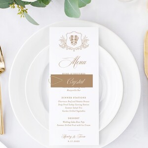 Printed Wedding Menu Cards Wedding Menu Place Cards - Etsy