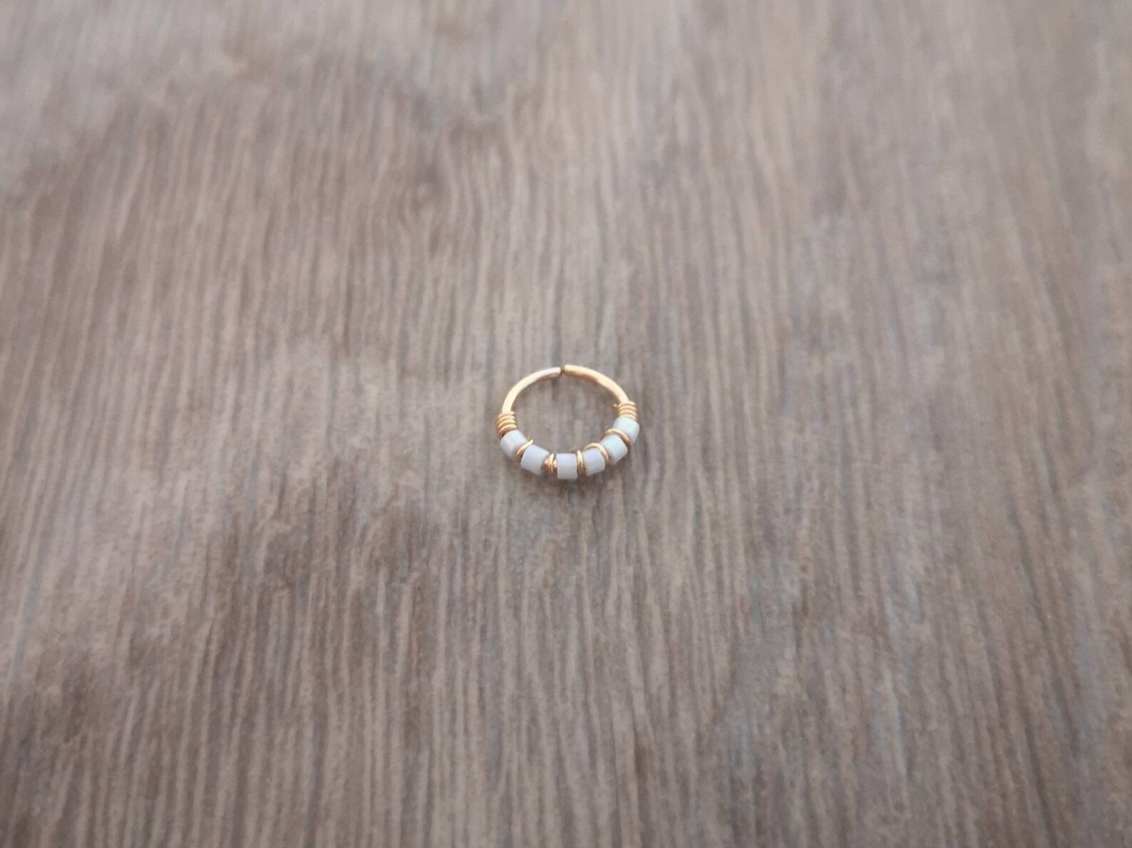 Pale Blue Beaded Helix Hoop Blue Helix Hoop Gold Filled | Etsy UK