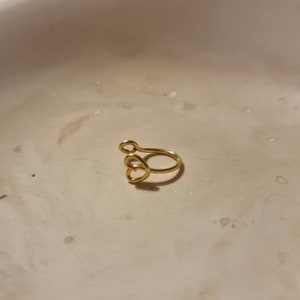 Heart Nose Cuff Gold or Silver Plated - Cute Heart Nose Cuff - Nose ...
