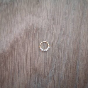 Pale Blue Beaded Helix Hoop Blue Helix Hoop Gold Filled - Etsy UK