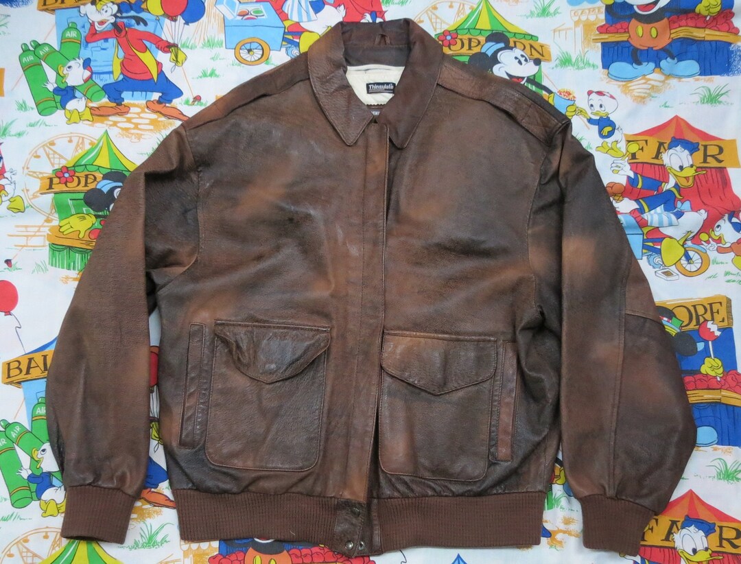 Vintage Leather Jacket Adventure Bound Thinsulate Pigskin With ...