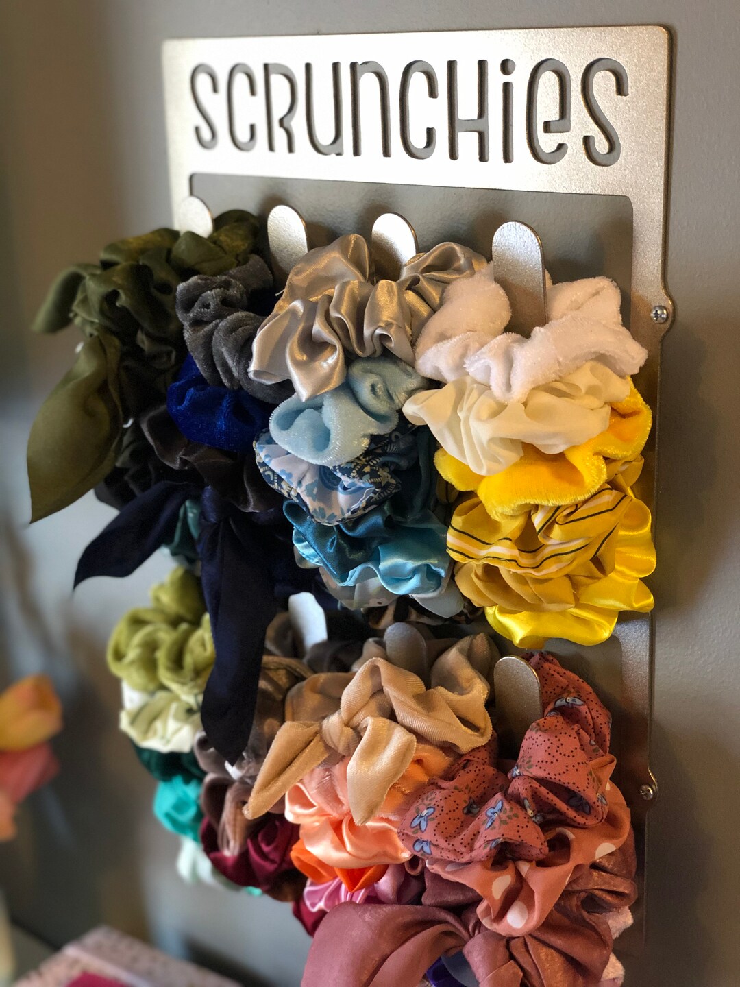 Metal Scrunchie Holder to Organize Scrunchie Collection. Wall Hanger to ...