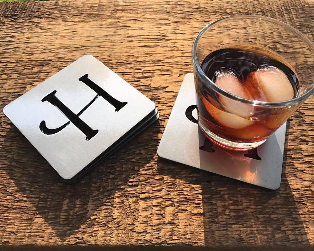 Customized Metal Coasters (set of 4) - Etsy