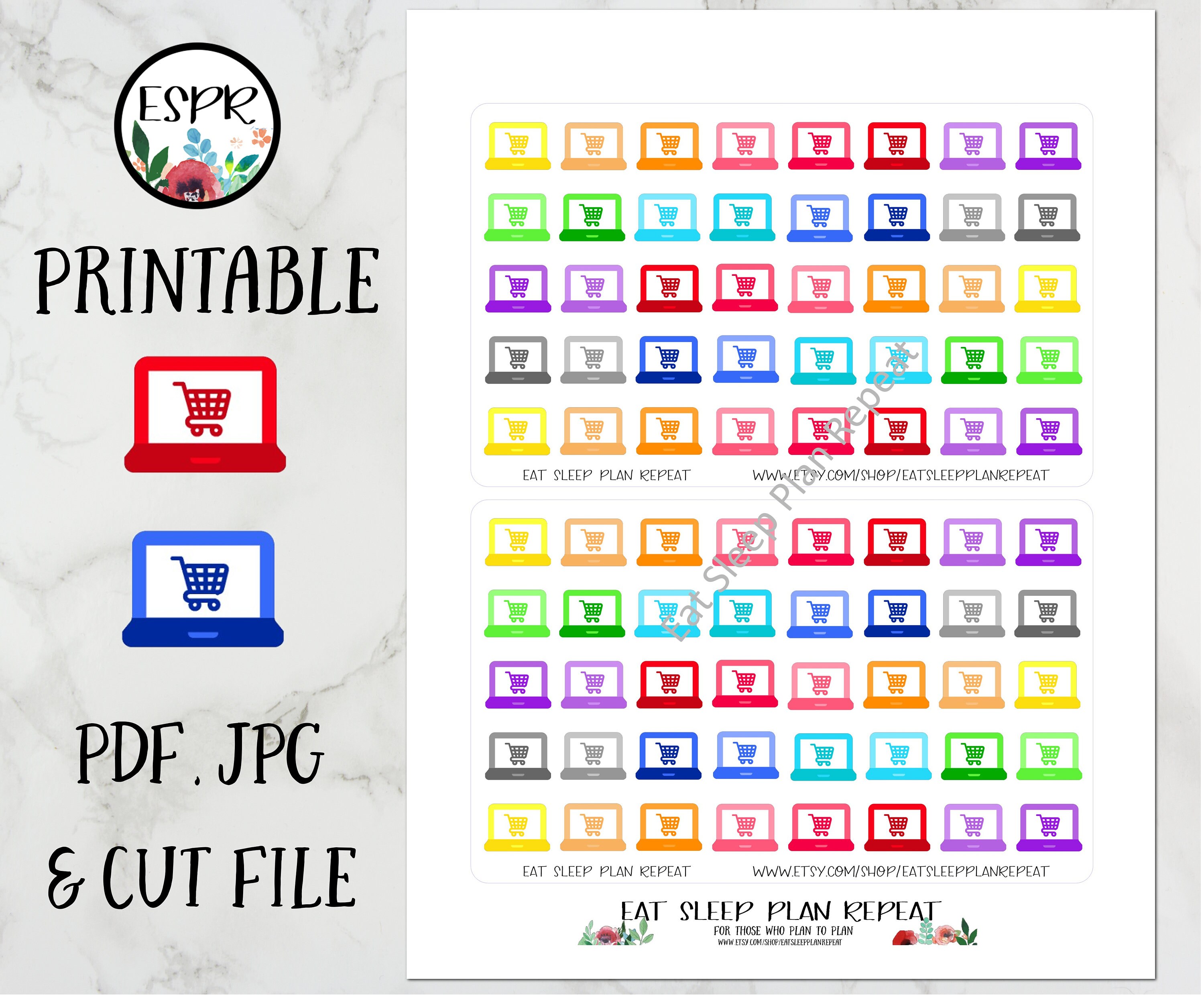 Holiday Stickers Printable Printable Etsy Online Order Tracker Stickers ...