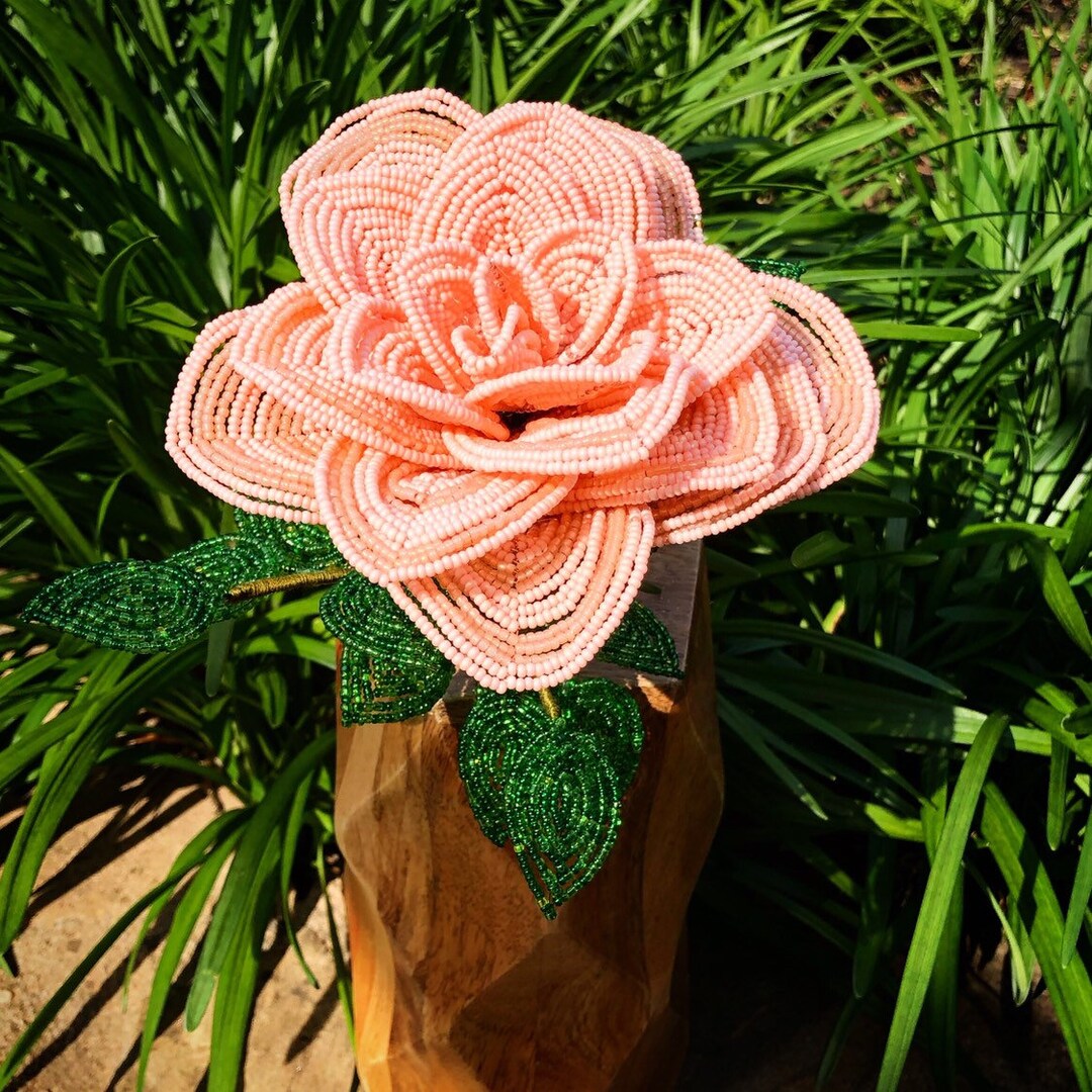 Large Beaded Rose - Etsy