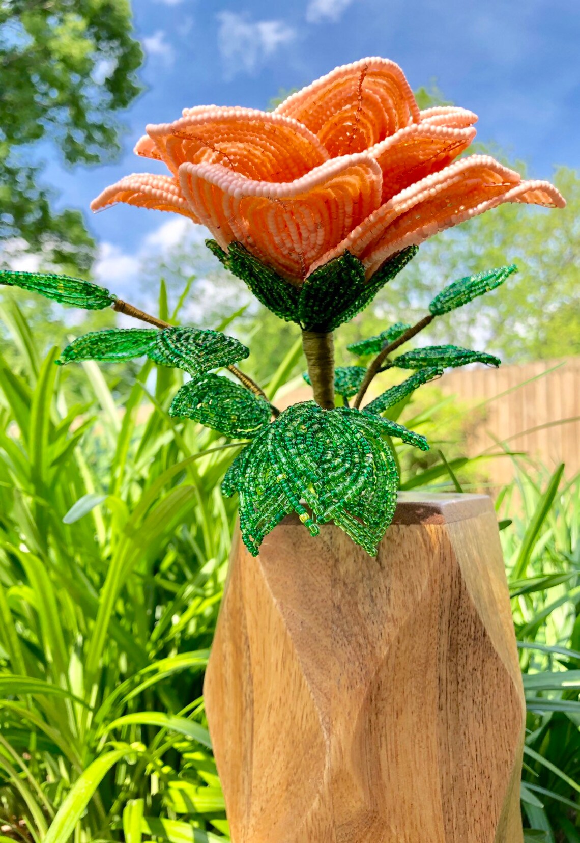 Large Beaded Rose - Etsy