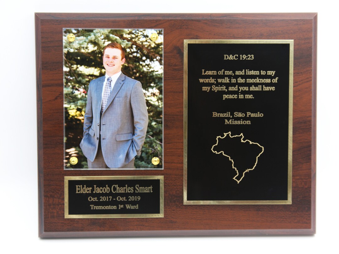 LDS Missionary Plaque 8x10 Black With Gold Writing, Multiple Plaque ...