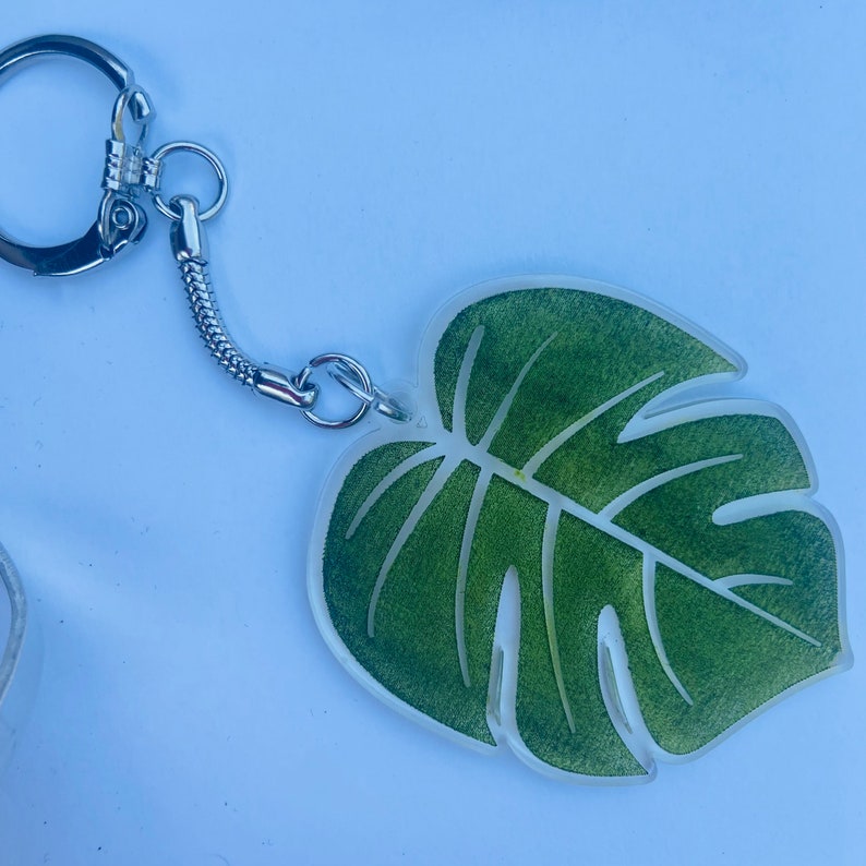 Monstera Leaf Keychain Plant Lady Plant Lover Gift Leaf - Etsy