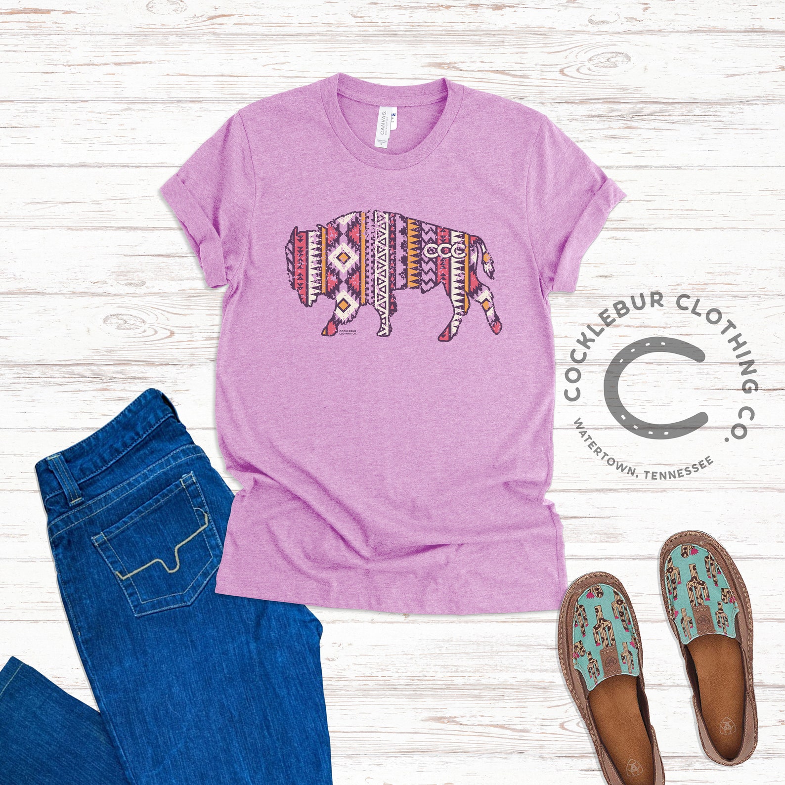 Vintage Print Aztec Buffalo - Etsy