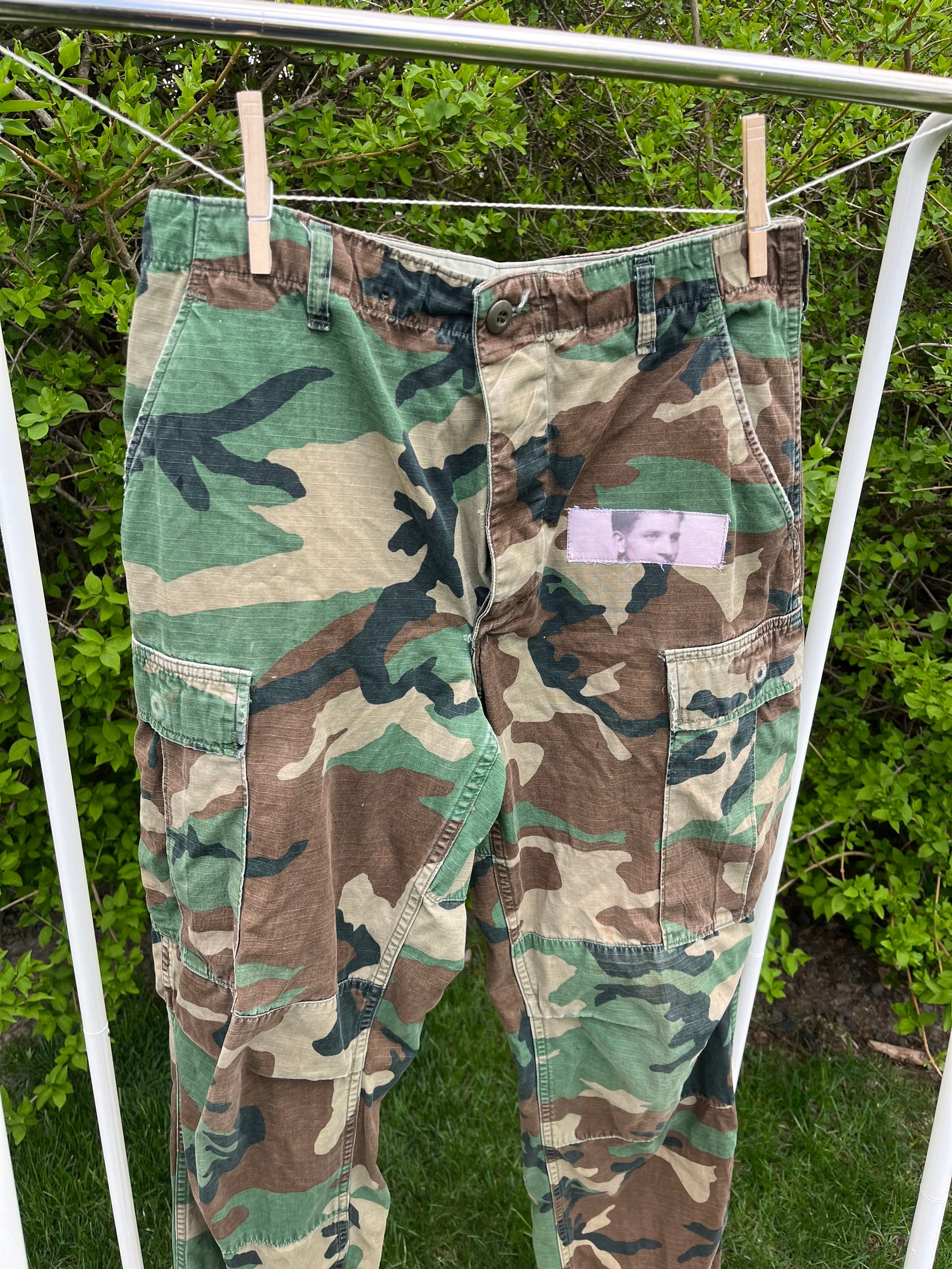 Vintage Patchwork Camo Pants - Etsy