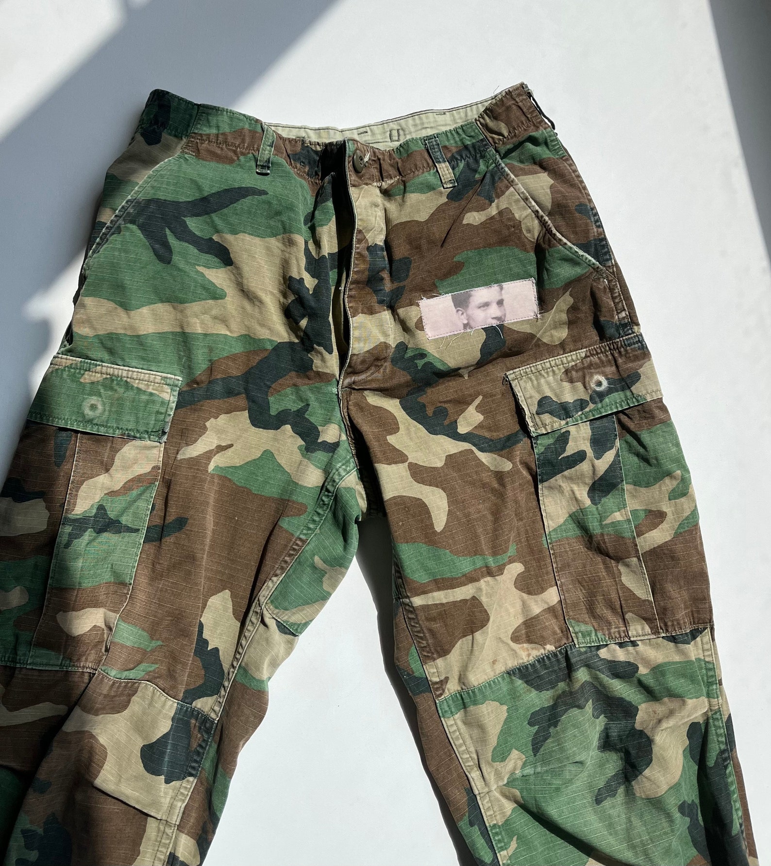 Vintage Patchwork Camo Pants - Etsy