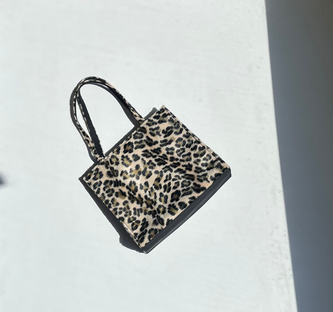 2000s Fuzzy Cheetah Top Handle Bag - Etsy