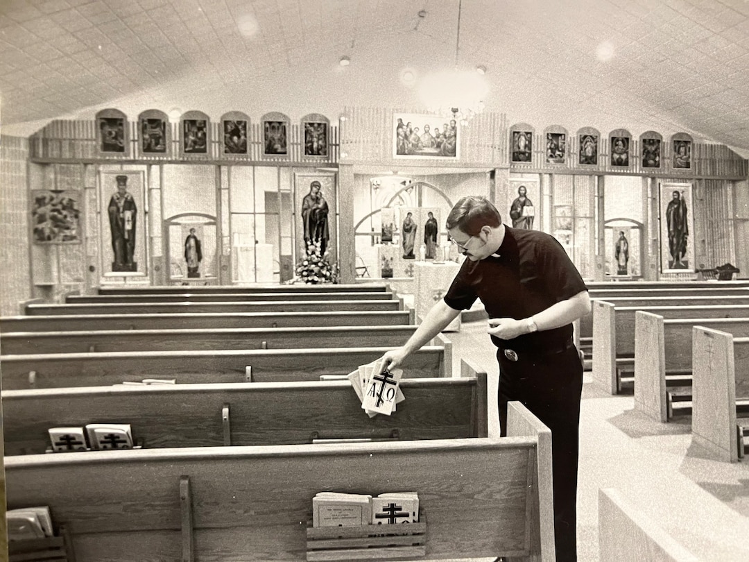 Vintage 1980s Found Photo Priest Church Print by Lee Merkle - Etsy