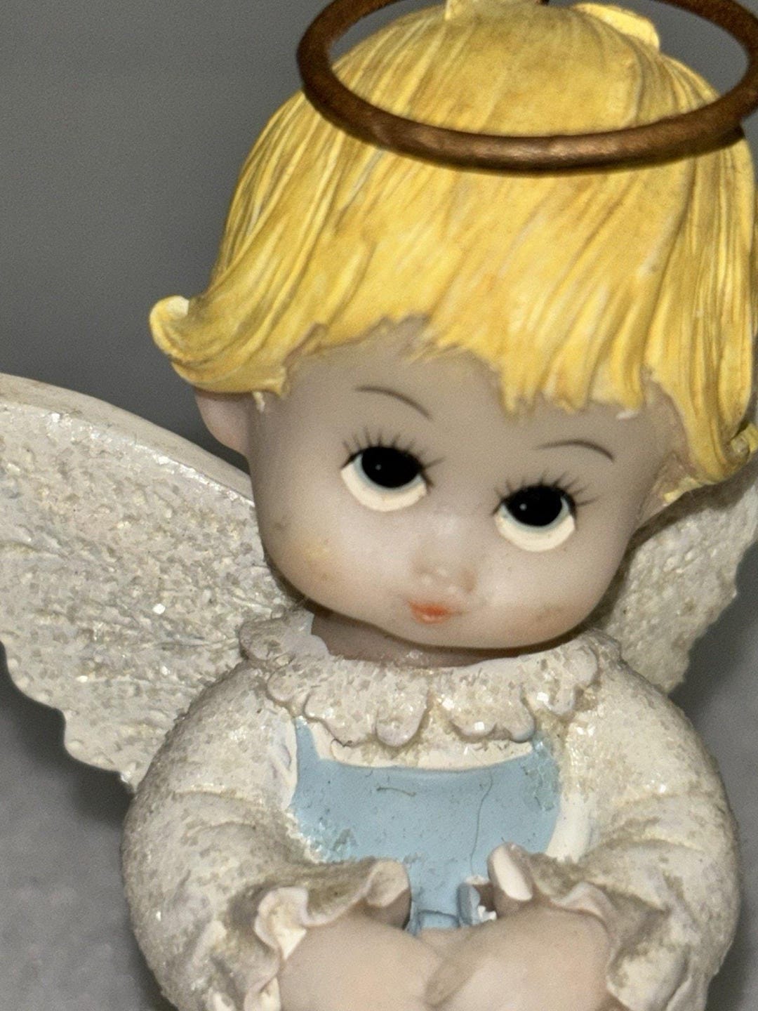 Enesco Ruth Morehead Holly Babes 1991 Sparkling Angel Carrying a Basket ...