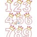Crown Appliqué Number Set, First Birthday Embroidery Design, Princess ...