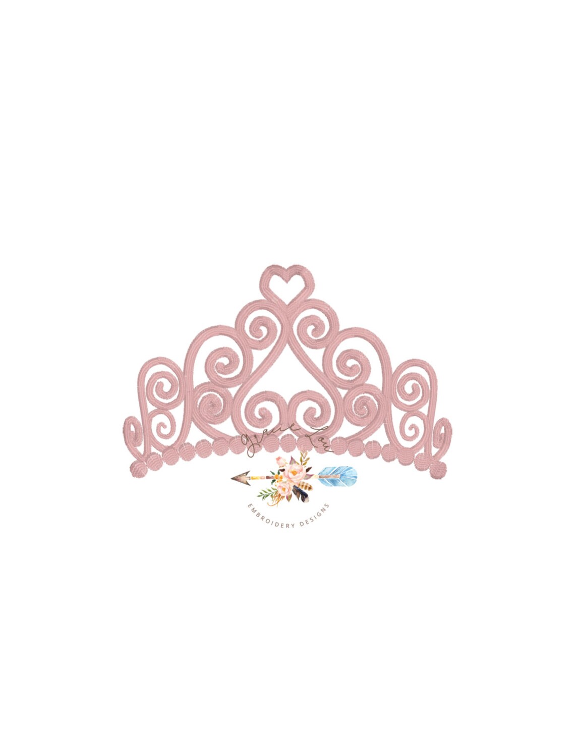 Crown Embroidery Design, Princess Embroidery Design, Crown Embroidery ...