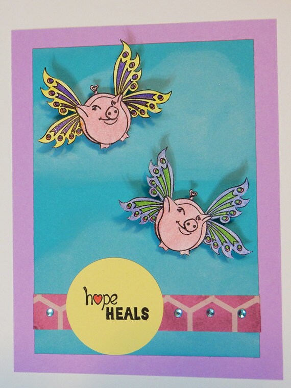 Vintage Troll Wings Set large Rubber Cling Stamp - Etsy