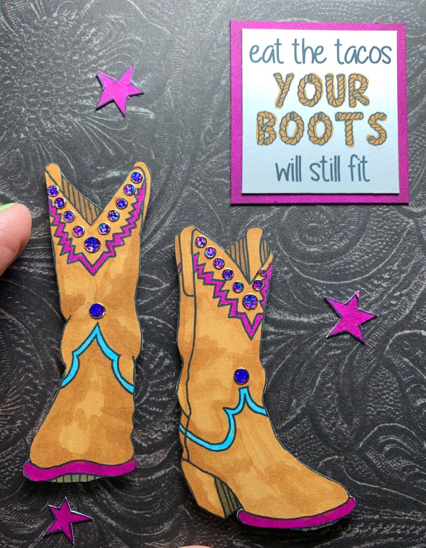 Cowboy Boots Rubber Stamp (cling Mount) - Etsy