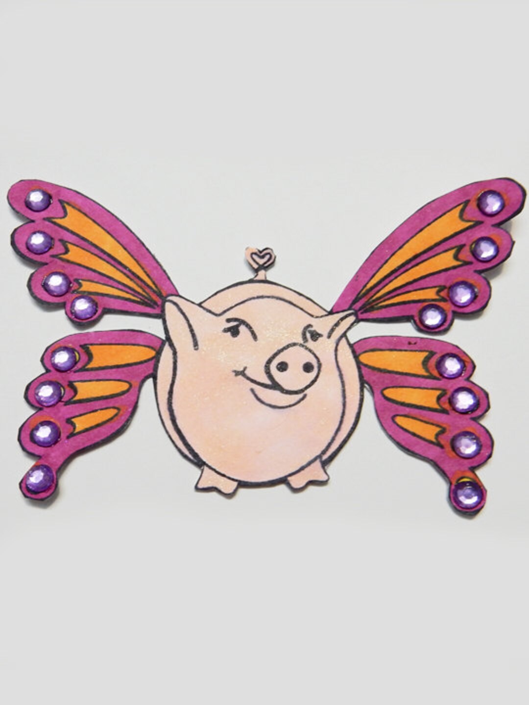 Flying Pig With Butterfly Wings (large) Cling Rubber Stamp - Etsy