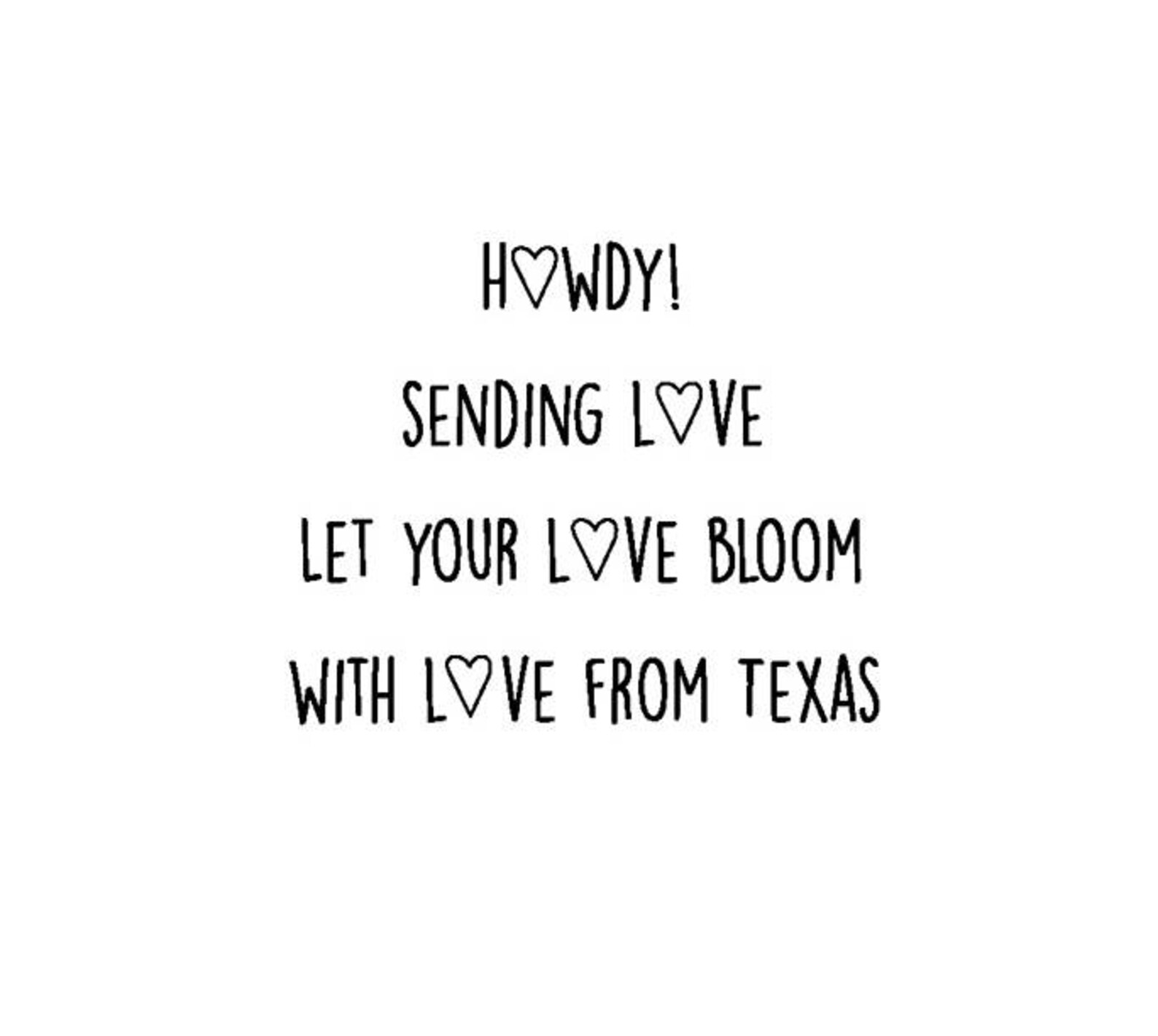 Bluebonnet Love Quotes Cling Rubber Stamps - Etsy