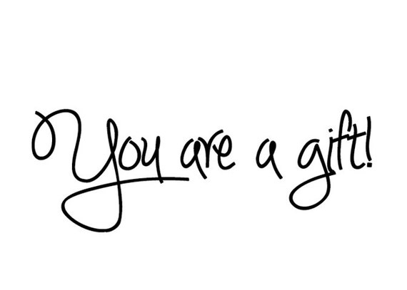 You are a Gift cling rubber stamp | Etsy